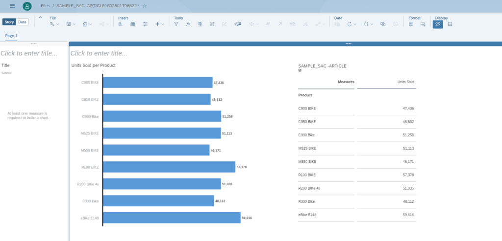 Creating Dynamic Charts and Tables Using SAP Analytics Cloud ...