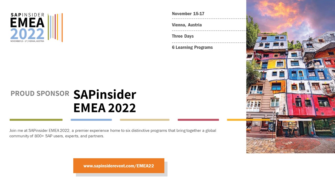 EMEA 2022 Sponsor Marketing Kit - Mastering SAP